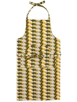La DoubleJ Third Eye Print Apron - Green