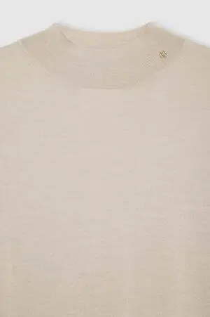 ANINE BING Monique Sweater Wool-cashmere Blend Mock Neck Top