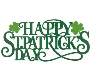 GLITZHOME 24' Happy St Patrick's Day Indoor Out Oor Wall Decor - One-color