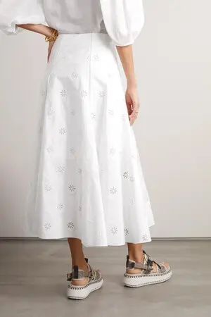 Chloé Cotton-voile Midi Skirt