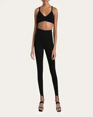 LESET Rio High-rise Slim Stirrup Pants