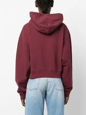 Sporty & Rich Logo-print Cropped Hoodie