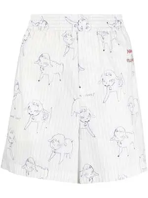 Stella McCartney Logo-print Shorts - White