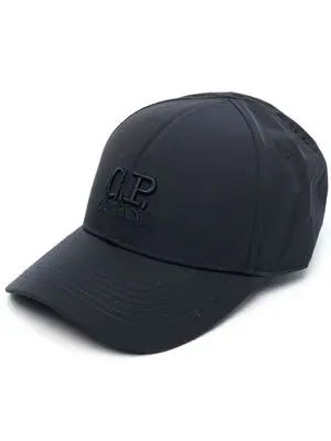 C.P. COMPANY Embroidered-logo Cap - Blue