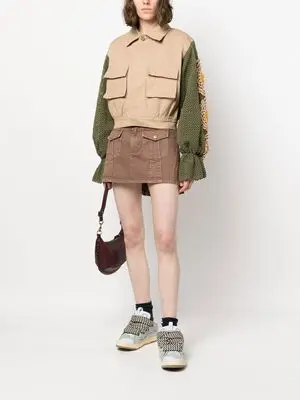 TU LIZÉ Tu Lize Knit-sleeve Cropped Jacket