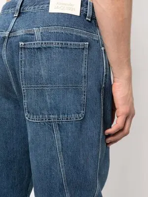 Alexander McQueen Wide-leg Panelled Jeans