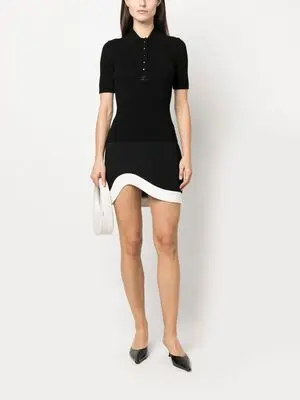 COURREGES Button-front Short-sleeved Polo Shirt