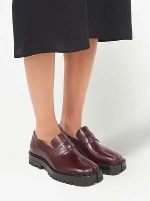 MAISON MARGIELA Tabi Leather Loafers - Red