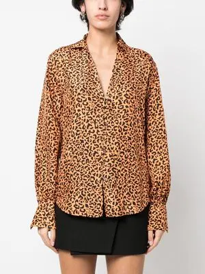 Karl Lagerfeld Leopard-print Backless Blouse