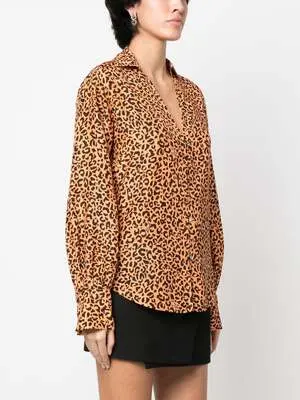 Karl Lagerfeld Leopard-print Backless Blouse