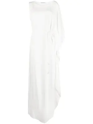 Alberta Ferretti One-shoulder Draped Maxi Dress