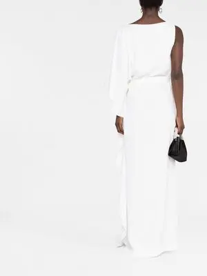 Alberta Ferretti One-shoulder Draped Maxi Dress