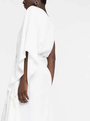 Alberta Ferretti One-shoulder Draped Maxi Dress