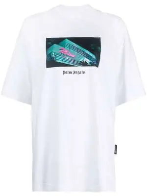 Palm Angels Miami Graphic-print T-shirt - White