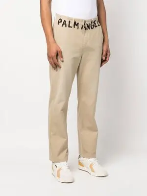 Palm Angels Logo-print Chino Trousers