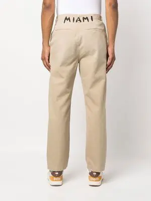 Palm Angels Logo-print Chino Trousers