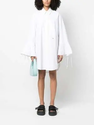 Palm Angels Flared-sleeve Shirt Dress