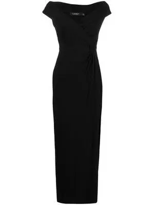 Ralph Lauren Sleeveless Pinched-waist Gown - Black