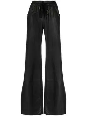 ISAAC SELLAM EXPERIENCE Wide-leg Leather Trousers