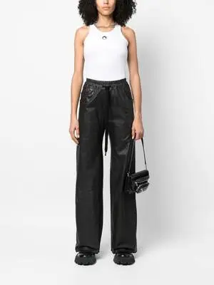 ISAAC SELLAM EXPERIENCE Wide-leg Leather Trousers