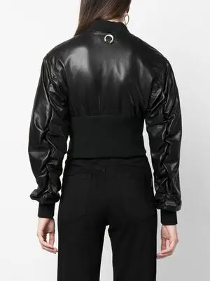 Philipp Plein Leather Bomber Jacket