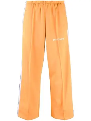 Palm Angels Side-stripe Cropped Track Pants - Orange
