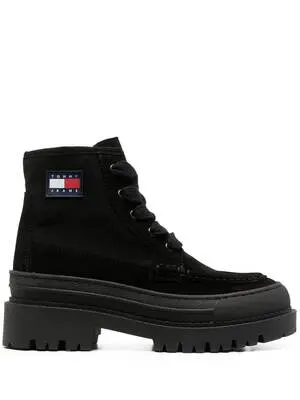 Tommy Hilfiger 40mm Logo-patch Lace-up Boots