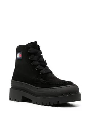 Tommy Hilfiger 40mm Logo-patch Lace-up Boots