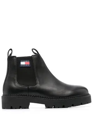 Tommy Hilfiger 40mm Logo-patch Leather Chelsea Boots