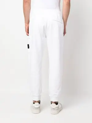Stone Island Compass-motif Track Pants - White