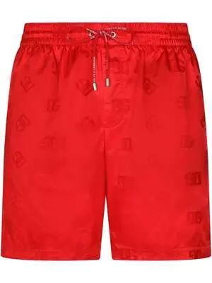 Dolce & Gabbana Dg Monogram Swim Shorts - Red