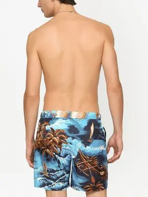 Dolce & Gabbana Sea Print Swim Shorts