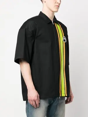AMBUSH Striped Zipped Shirt - Black