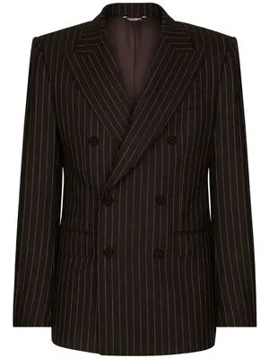 Dolce & Gabbana Sicilia-fit Pinstriped Double-breasted Blazer