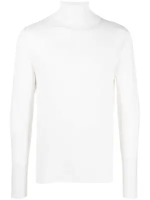 Fedeli Slouchy Roll Neck Jumper - Neutrals