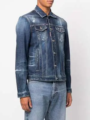Dsquared2 Distressed Denim Jacket