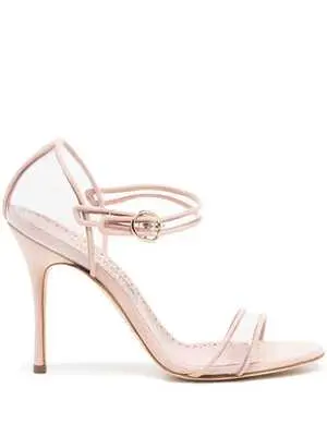 Manolo Blahnik 100mm Leather Sandals