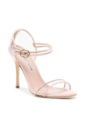 Manolo Blahnik 100mm Leather Sandals