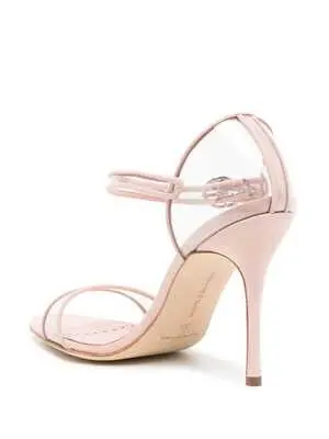 Manolo Blahnik 100mm Leather Sandals