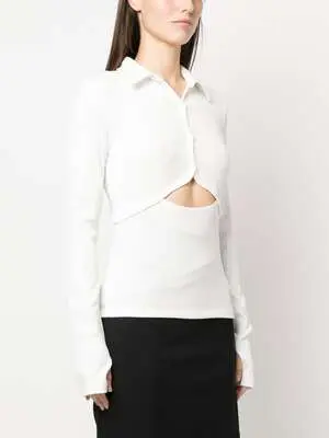 Helmut Lang Cut-out Knitted Top