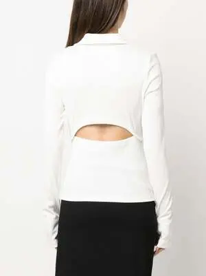 Helmut Lang Cut-out Knitted Top