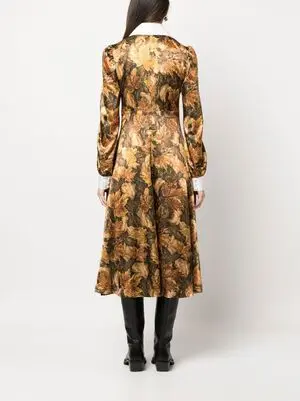 ERL Leaf-print Shirt Dress