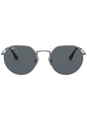Ray-ban Titanium Round-frame Sunglasses - Grey