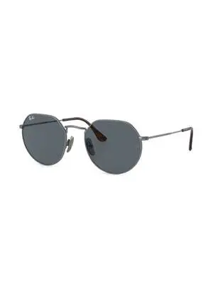 Ray-ban Titanium Round-frame Sunglasses - Grey