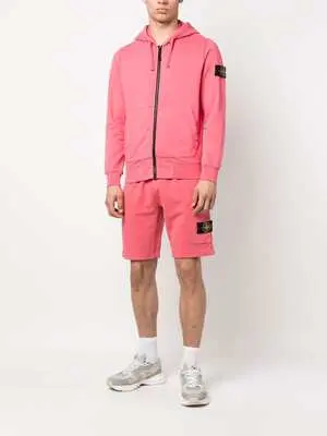 Stone Island Cotton Jersey Knit Shorts