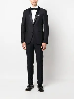 Corneliani Virgin-wool Slim-cut Dinner Suit - Blue