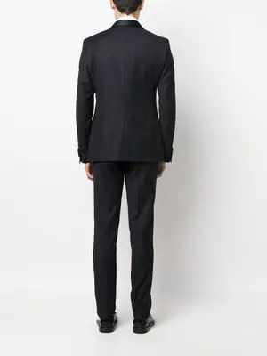 Corneliani Virgin-wool Slim-cut Dinner Suit - Blue
