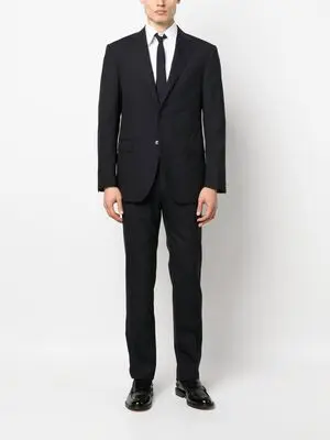 Corneliani Single-breasted Virgin Wool Suit - Blue