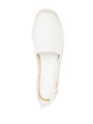 Dkny Logo-plaque Slip-on Espadrilles - White