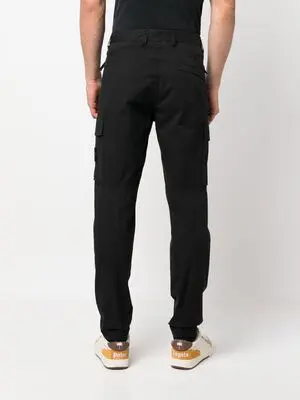 Stone Island Logo Patch Cargo Pants - Black